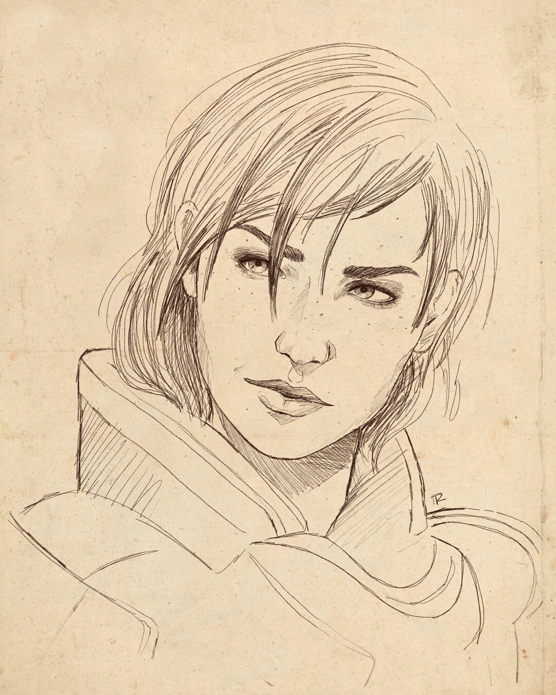 Portrait Inspired by Shepard From Mass Effect 5x7in or 8x10in - Etsy