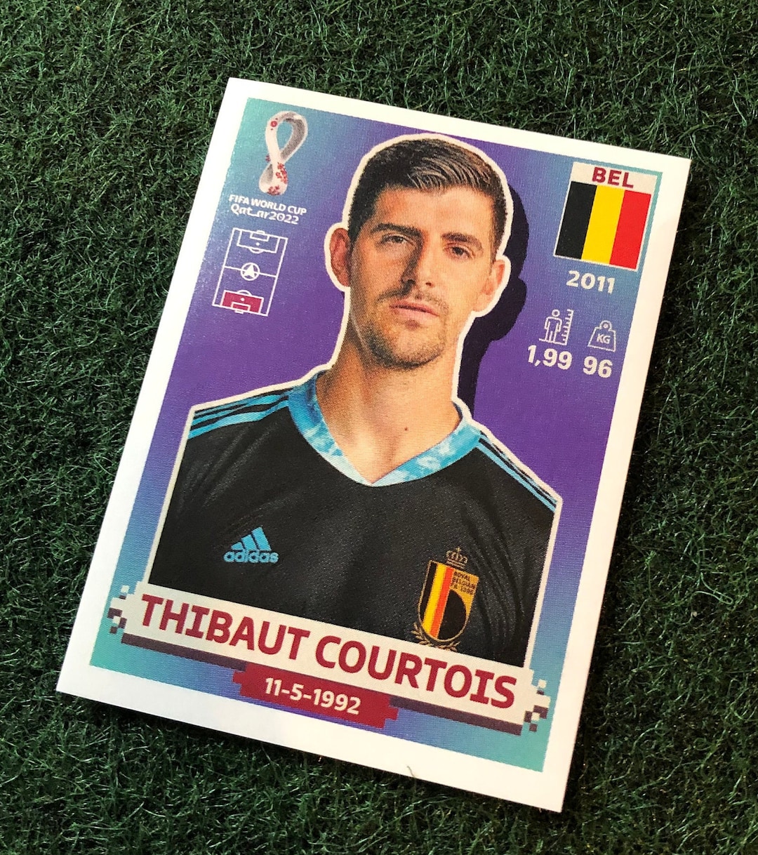 Thibaut Courtois Panini Sticker Belgium 3 - Etsy