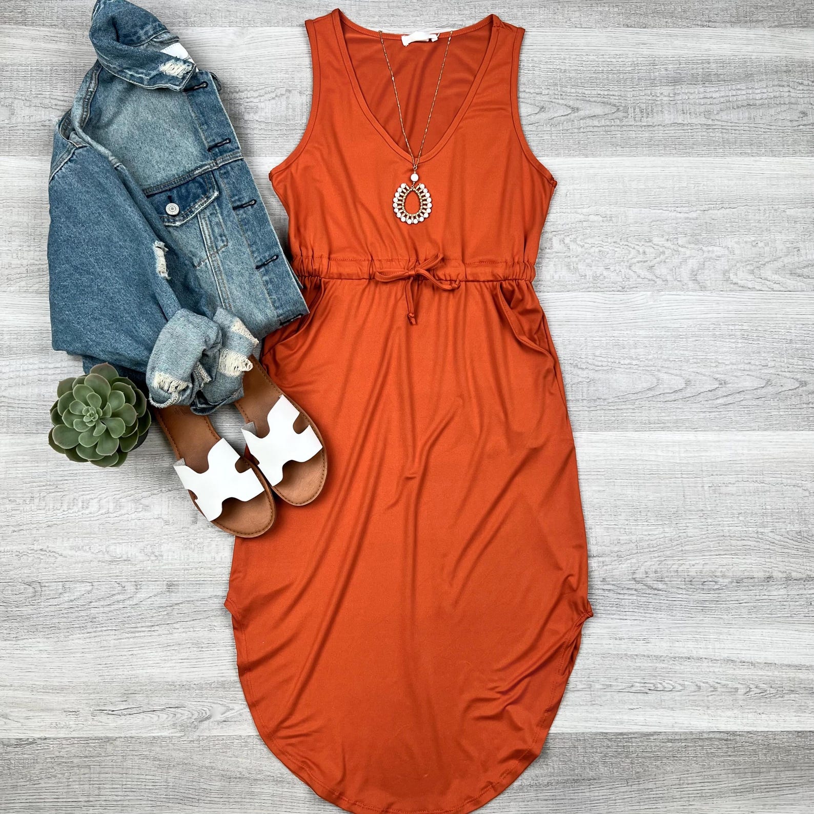 Brooke Sleeveless Pocket Dress: Comfy Casual Style - Etsy