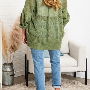 Crochet Netted Cardigan Lightweight Comfy Oversize Cardigan - Etsy