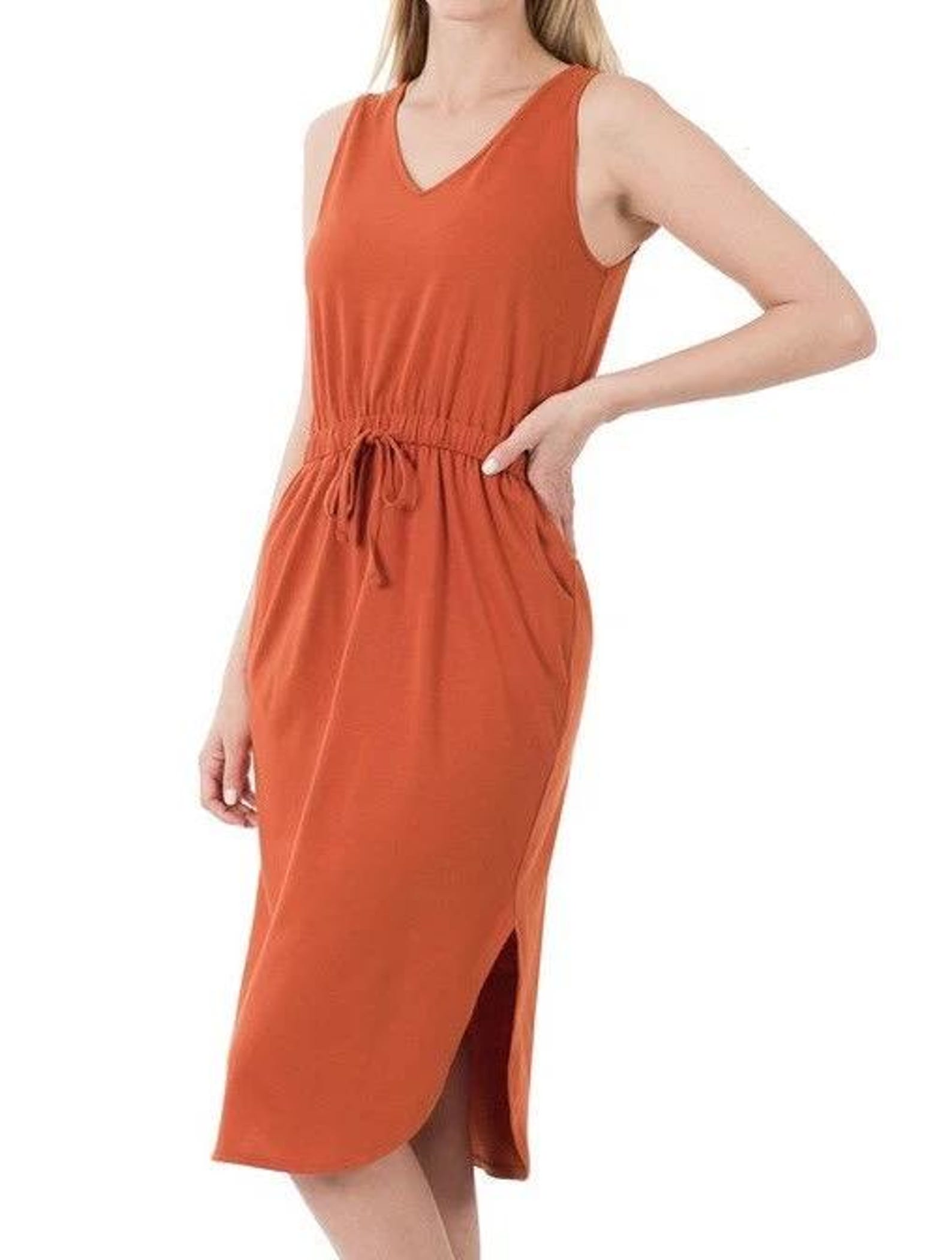Brooke Sleeveless Pocket Dress: Comfy Casual Style - Etsy
