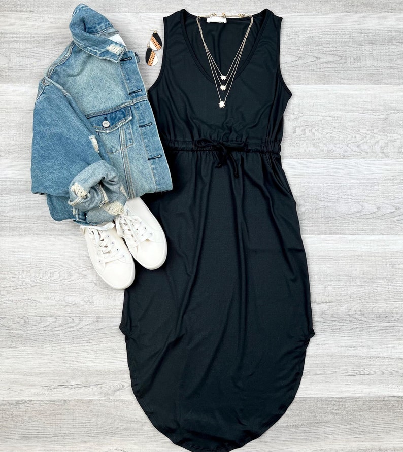 Brooke Sleeveless Pocket Dress: Comfy Casual Style - Etsy