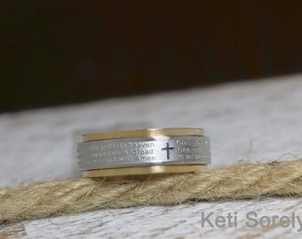 Our Father Prayer Ring | Etsy
