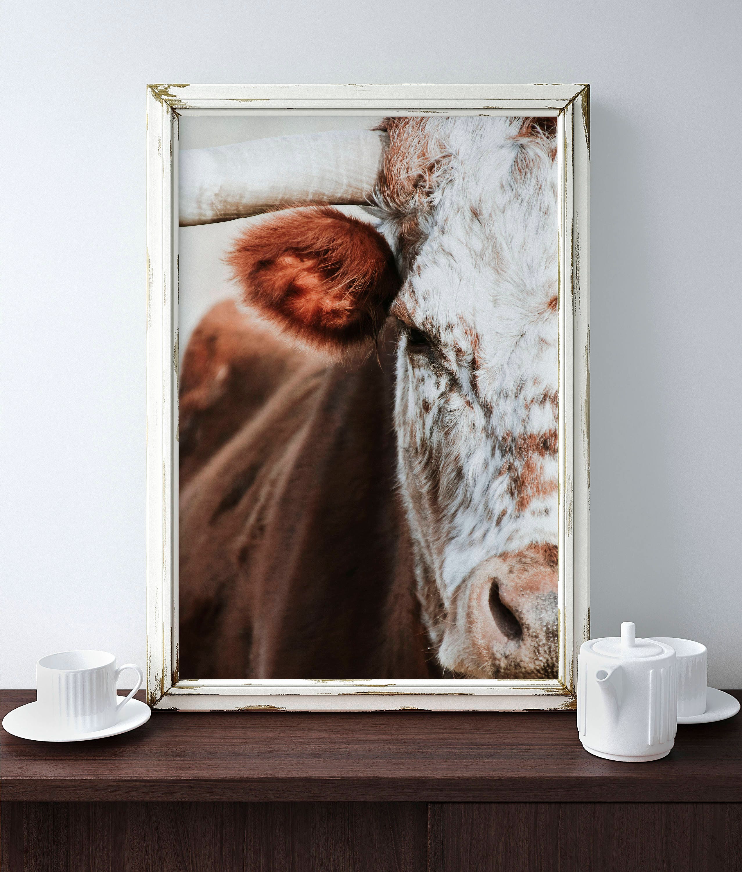 Highland Cow Print Printable art Farm Animal Art Digital | Etsy