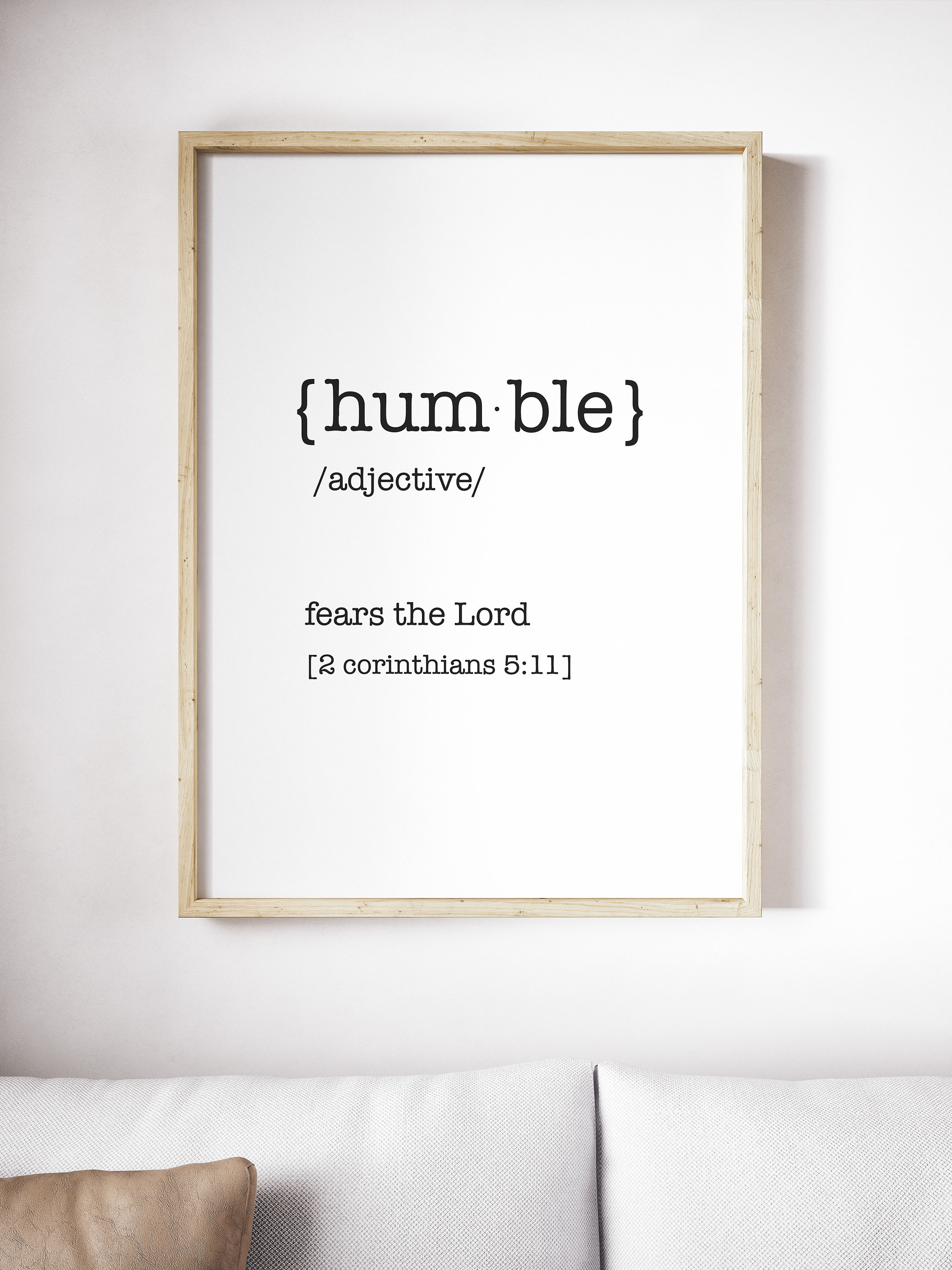 Humble Print Definition Print Fruit of the Spirit Bible | Etsy