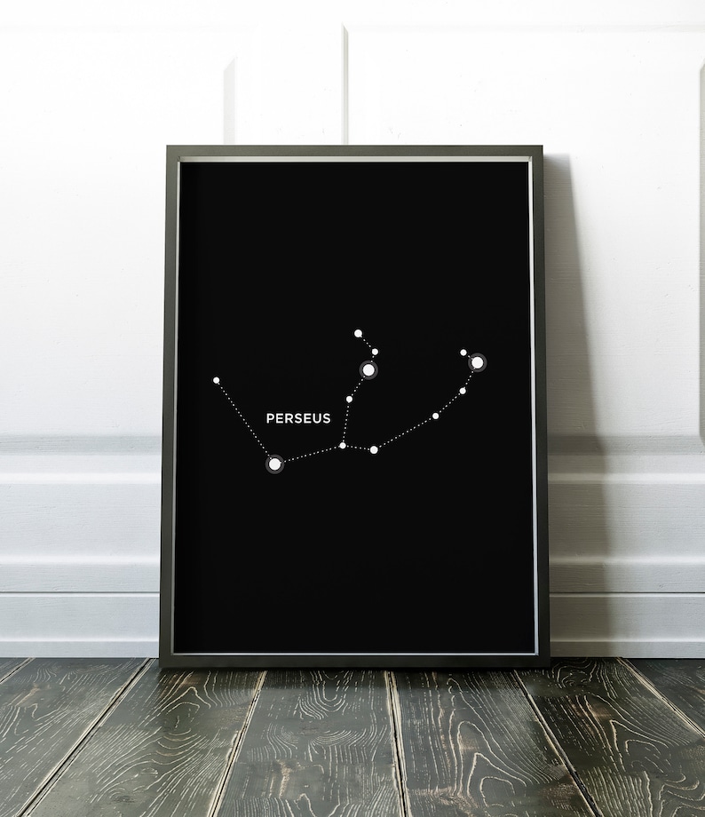 Perseus Constellation, Constellation Art, Wall Art, Printable Astronomy ...