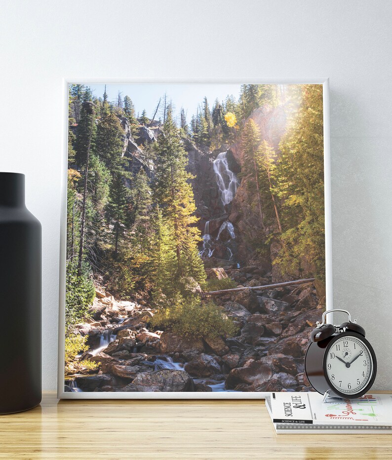 Waterfall Print Art, Nature Print, Modern Photo, Modern Art, Minimalist ...