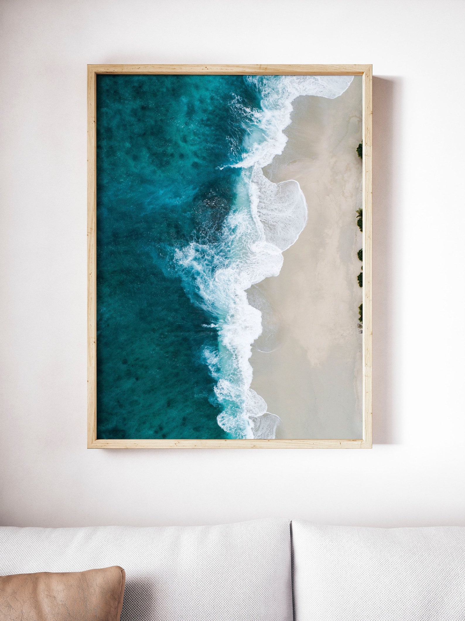 Large Ocean Art Print Aerial Ocean Photography Teal Blue | Etsy