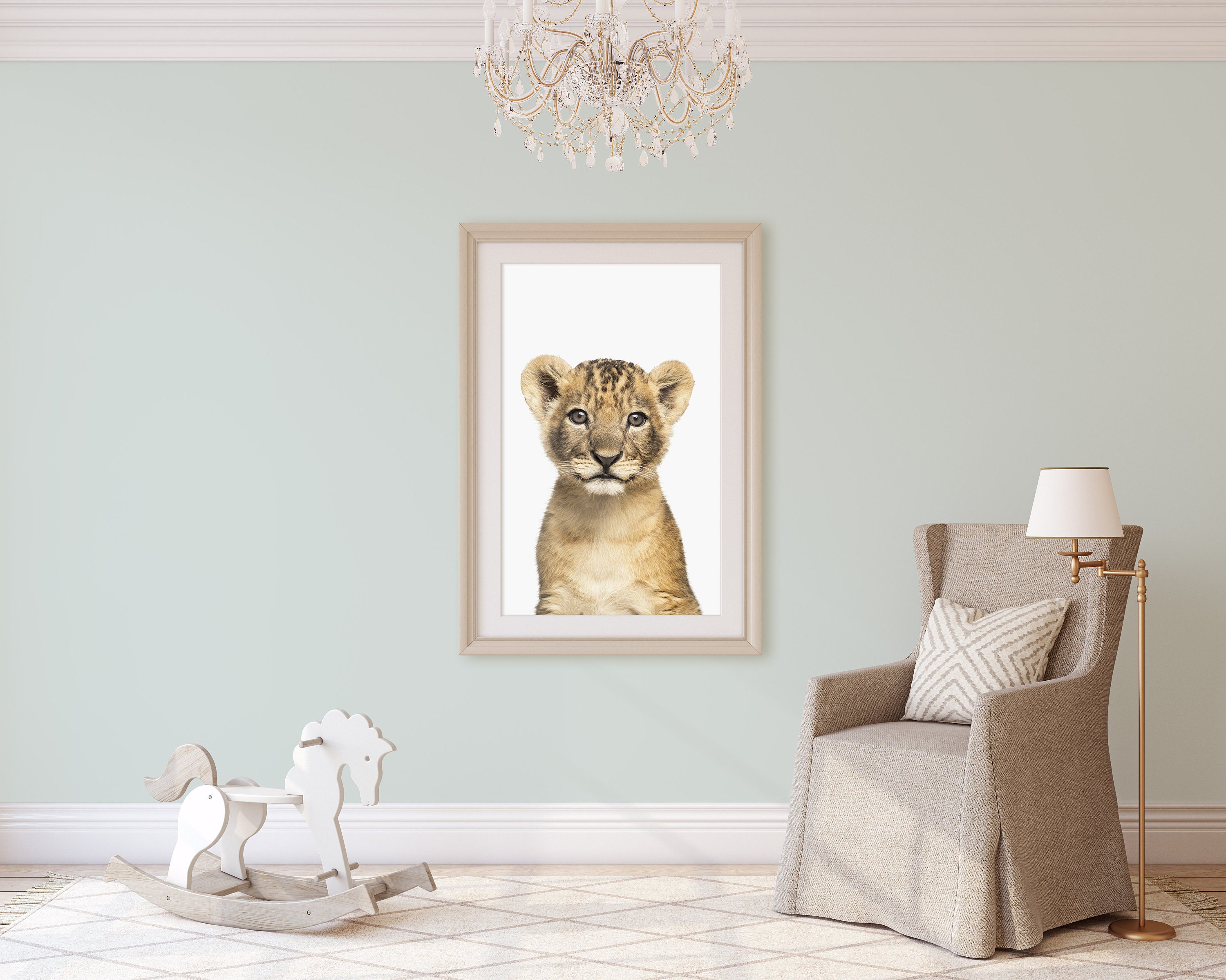 Lion Print, Safari Animal Prints, PRINTABLE Nursery Art, Lion Cub ...