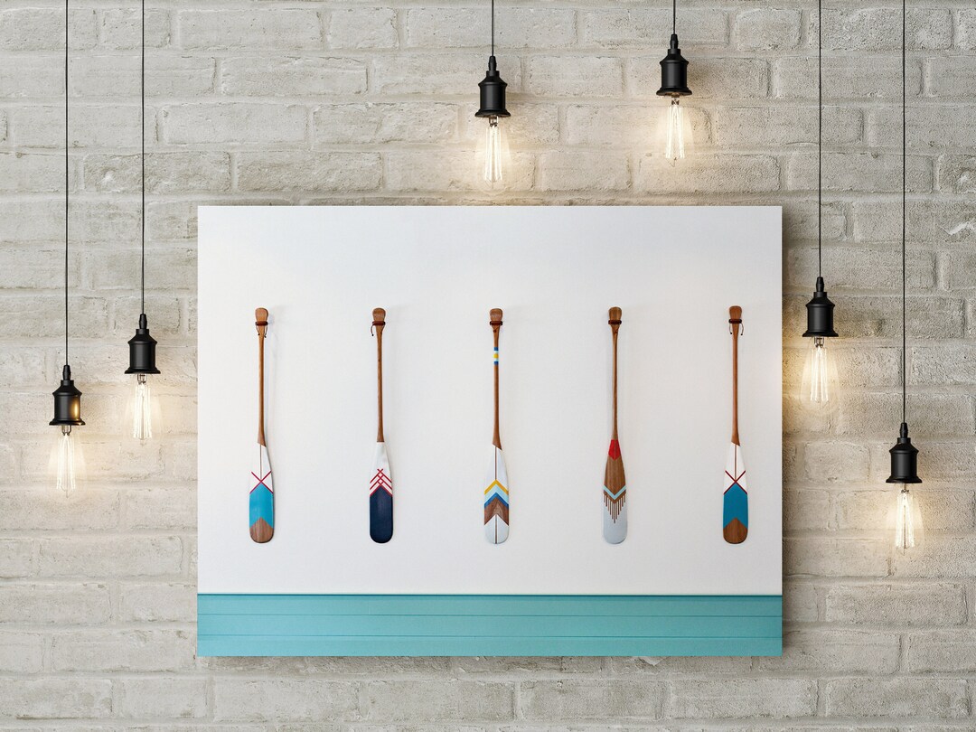 Boat Photography, Nautical Decor, Beach Wall Art Rowboat Oars Photo ...