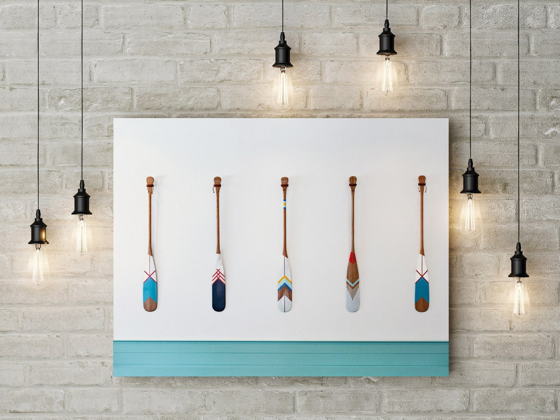 Boat Photography, Nautical Decor, Beach Wall Art Rowboat Oars Photo ...