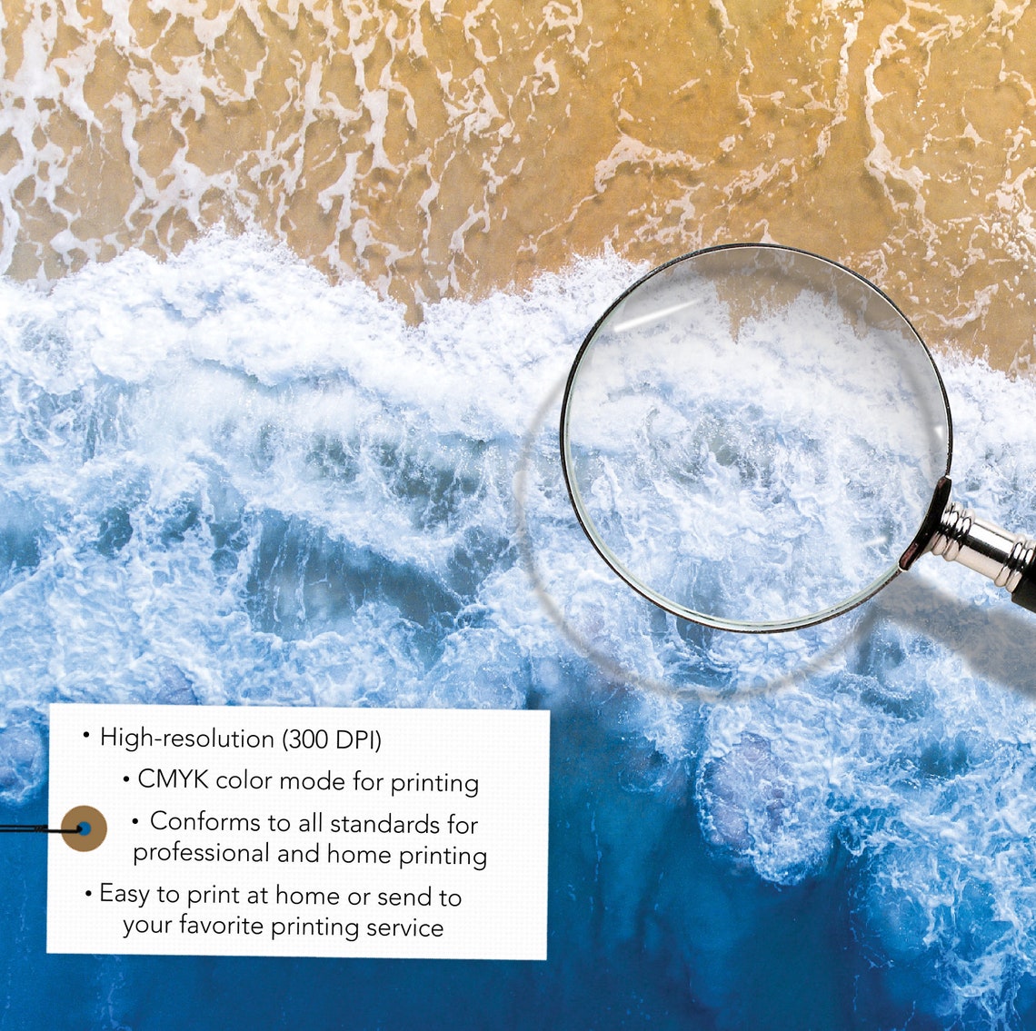 Sand to Sea Art Print Poster Beach Print Water Art Beach | Etsy