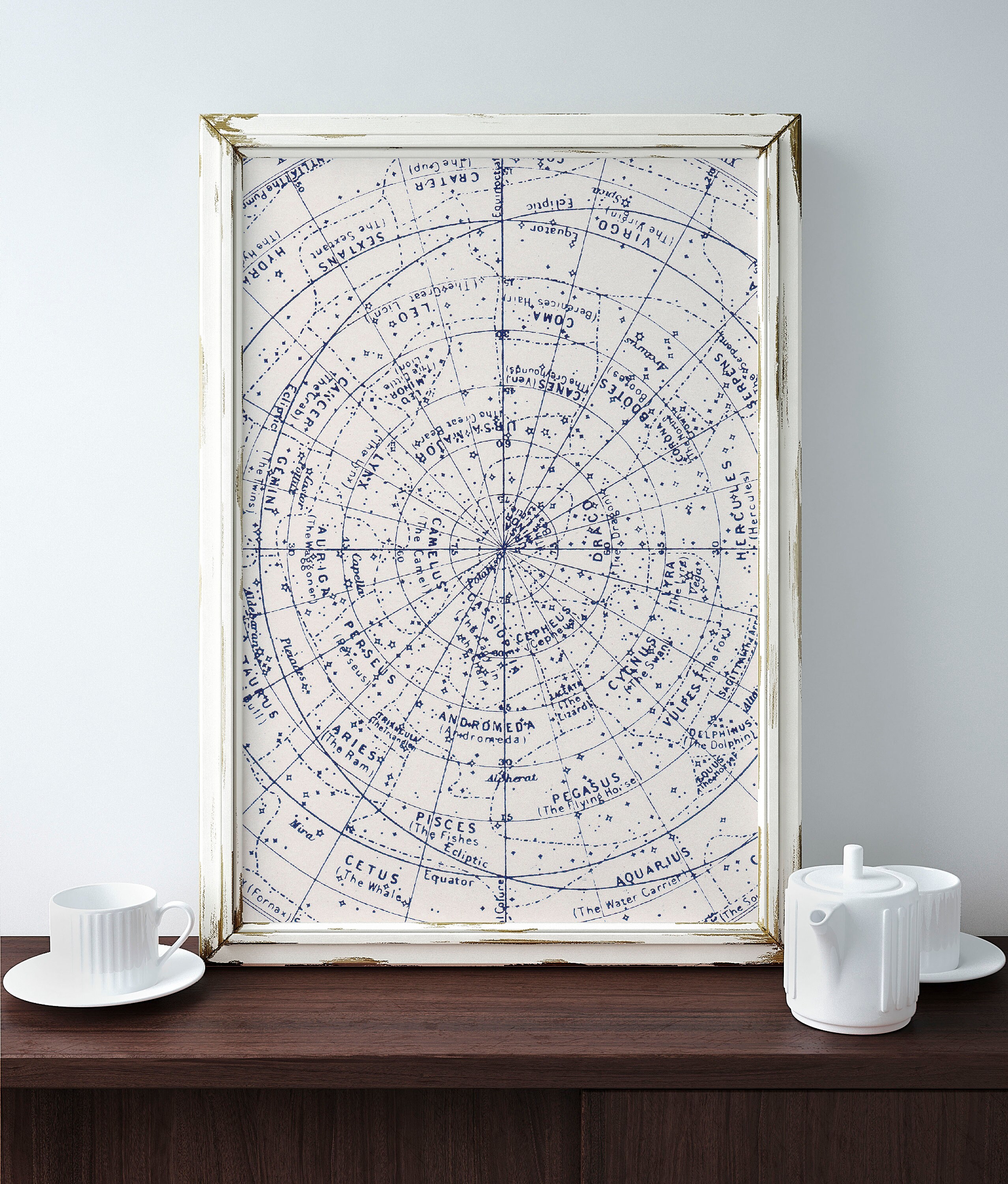 Astrology Print Old Star Chart Vintage Astronomy Map or - Etsy Canada