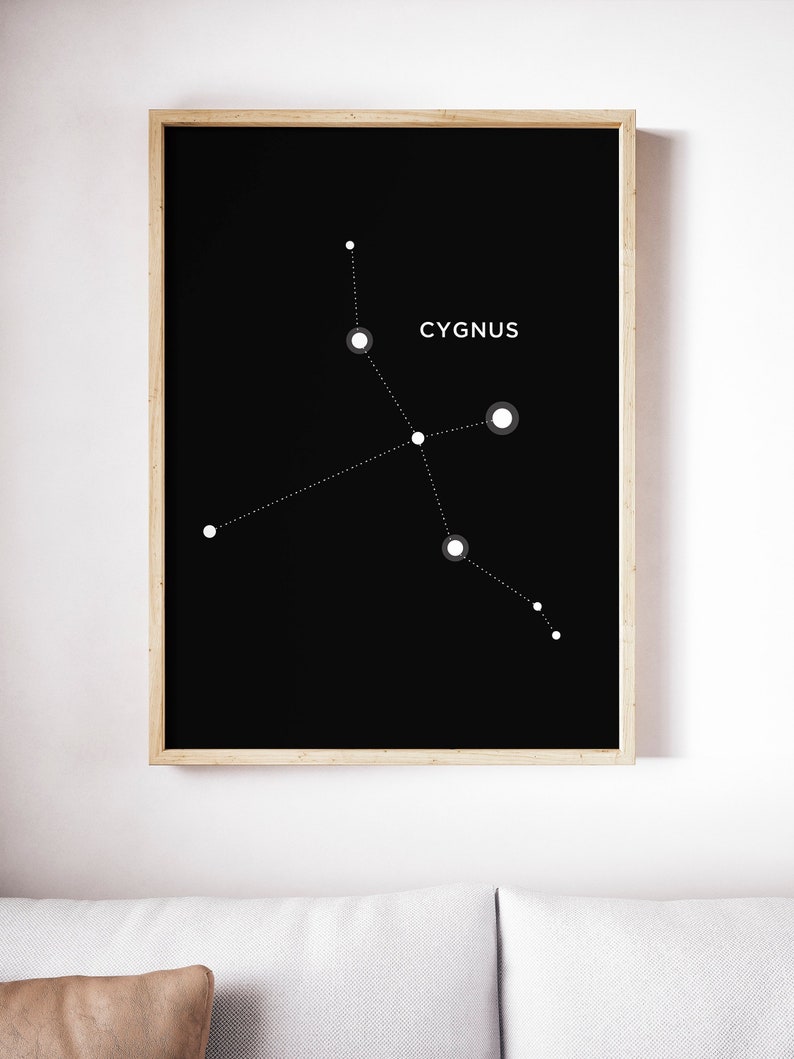Cygnus Constellation, Art Printable, Astrology Downloadable Print ...