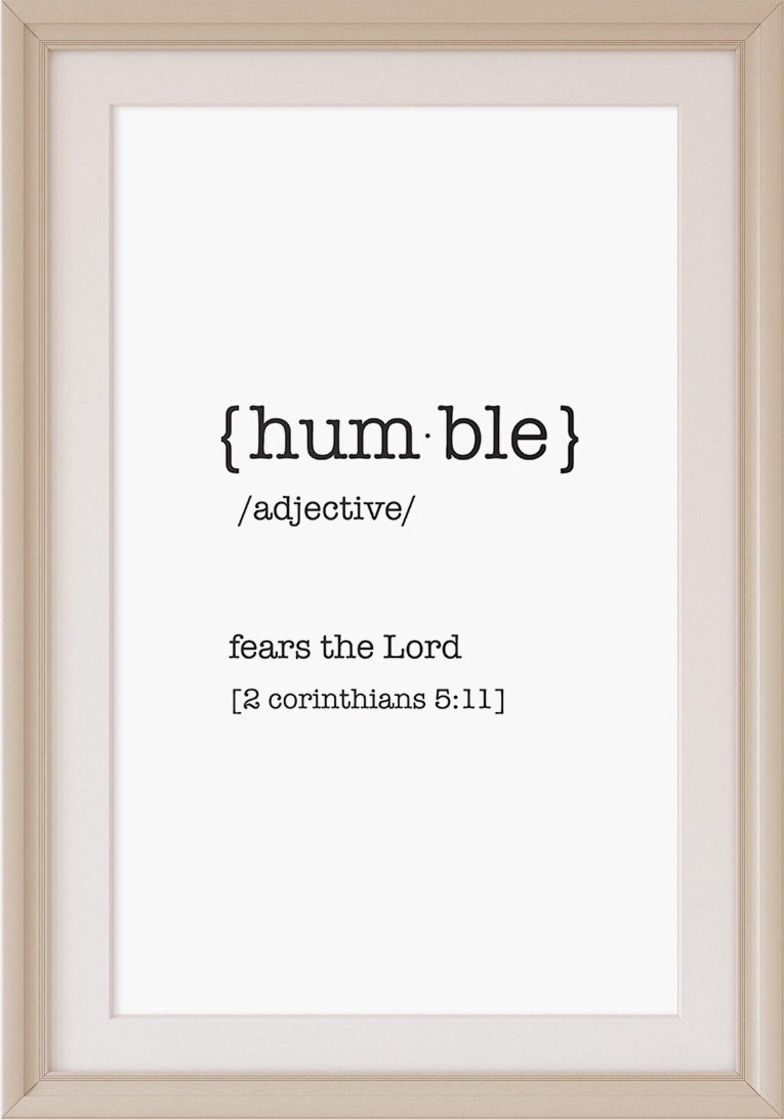 Humble Print Definition Print Fruit of the Spirit Bible | Etsy