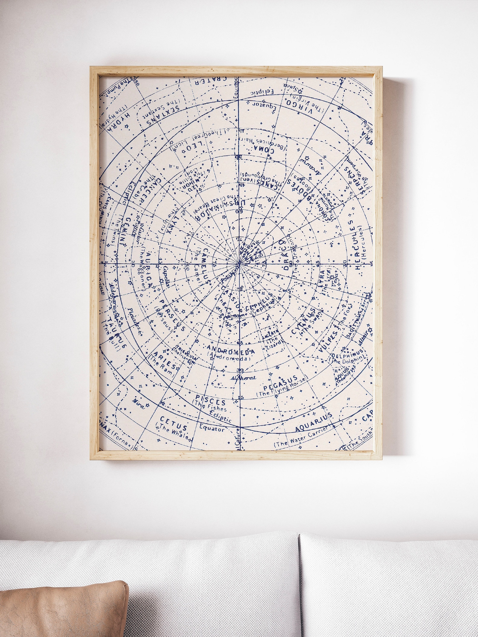 Astrology Print, Old Star Chart Vintage Astrology Print, Constellation ...