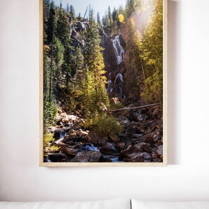 Waterfall Print Art, Nature Print, Modern Photo, Modern Art, Minimalist ...