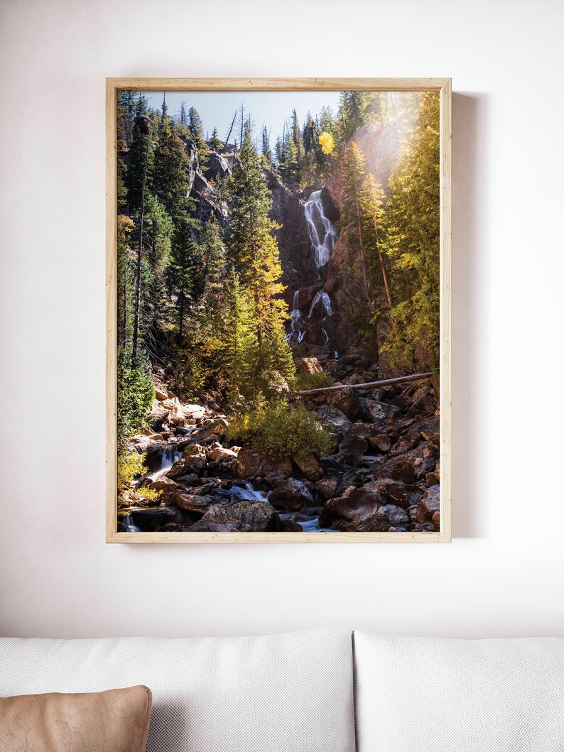 Waterfall Print Art, Nature Print, Modern Photo, Modern Art, Minimalist ...