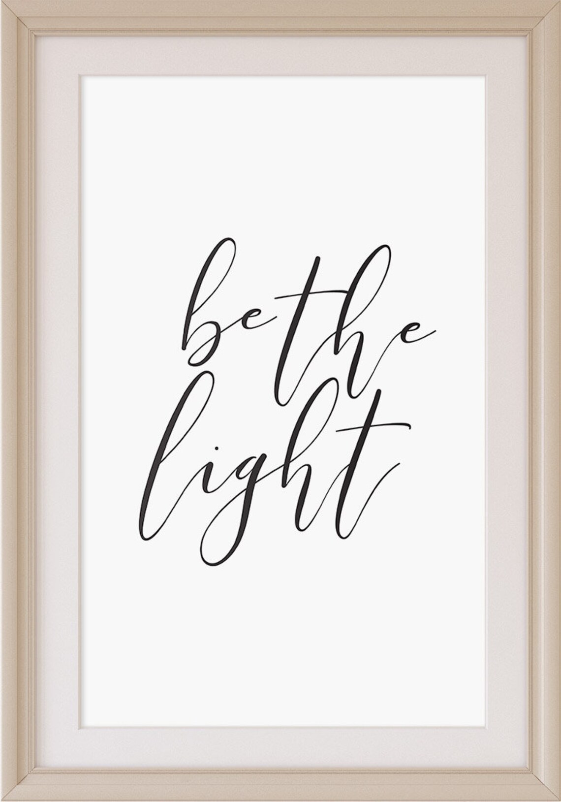 Be the Light PRINTABLE Art Motivational Wall Decor | Etsy