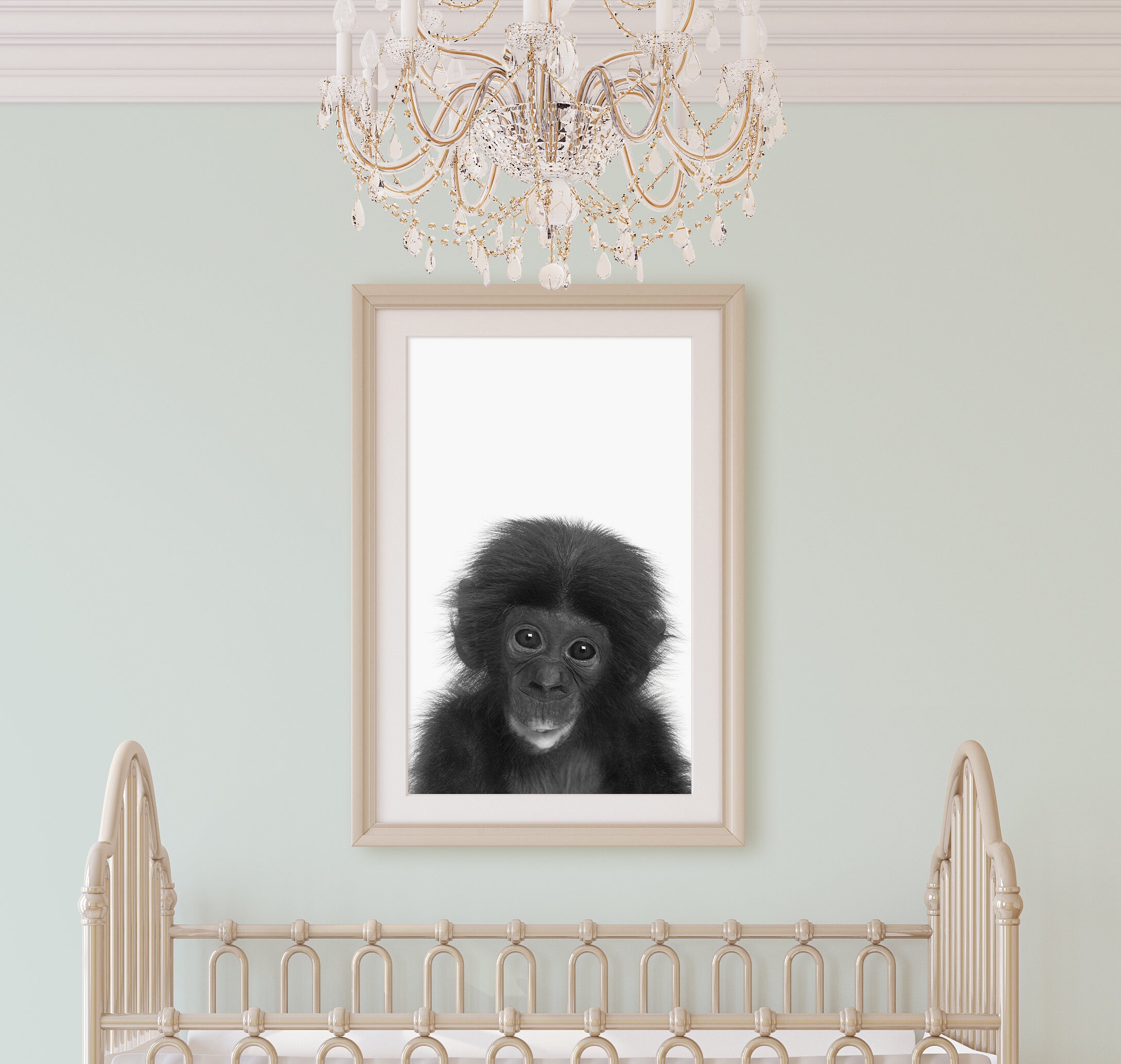 Monkey Print, Monkey Printable, Nursery Wall Art, Safari Animal Prints ...