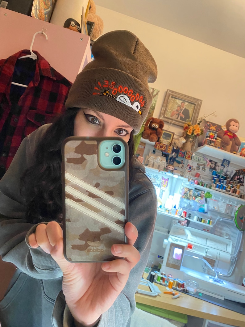 Goose the Band Embroidered Knit Beanie Hat Gooooose!!! Black, Gray ...