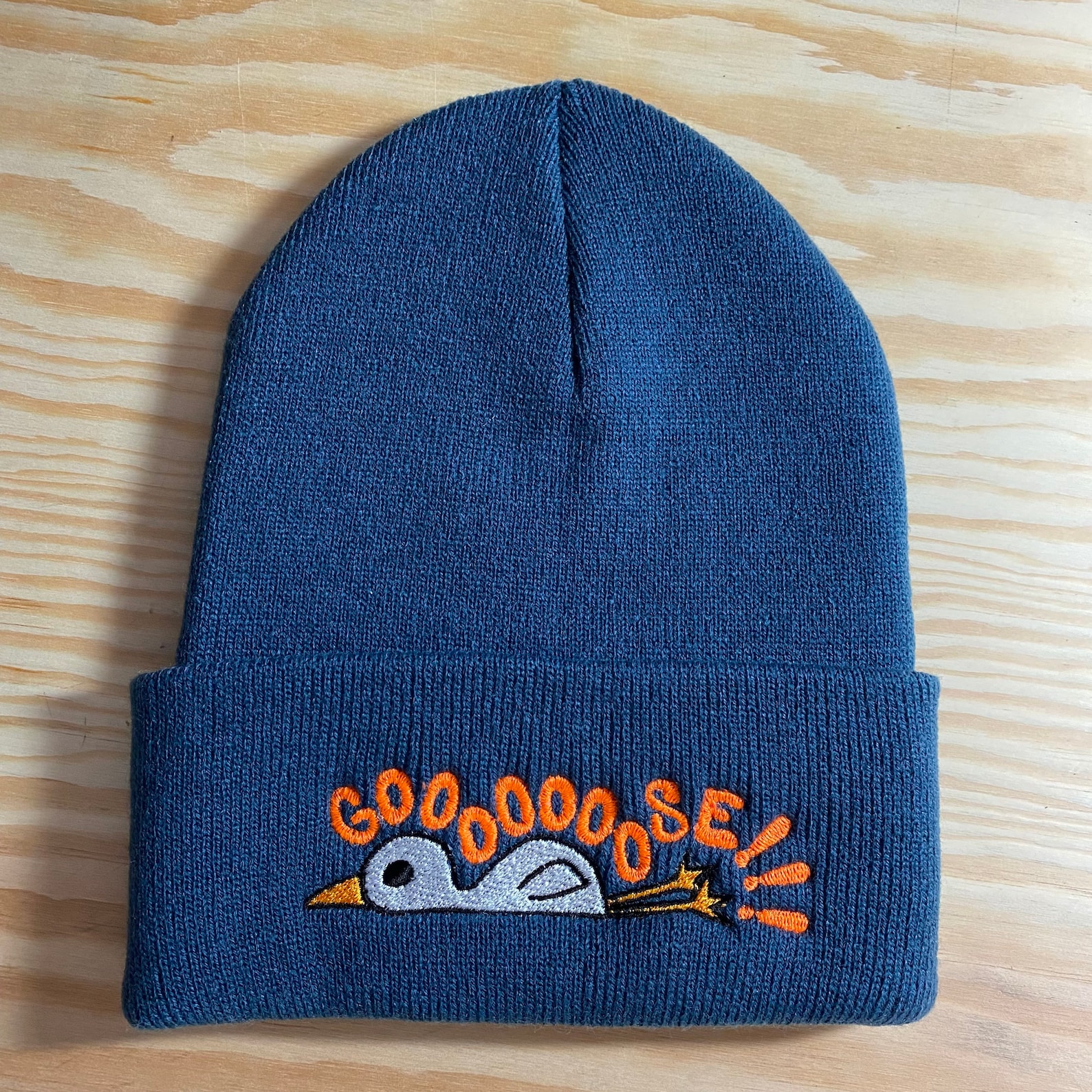 Goose the Band Embroidered Knit Beanie Hat Gooooose Black - Etsy