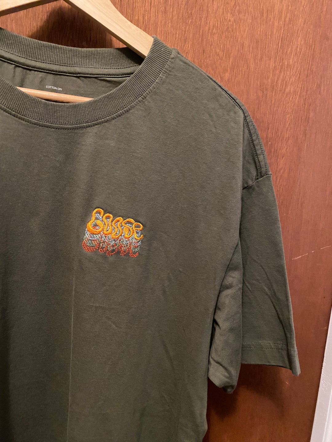 Goose the Band Army Green Wavy Goose Embroidered Tshirt - Etsy