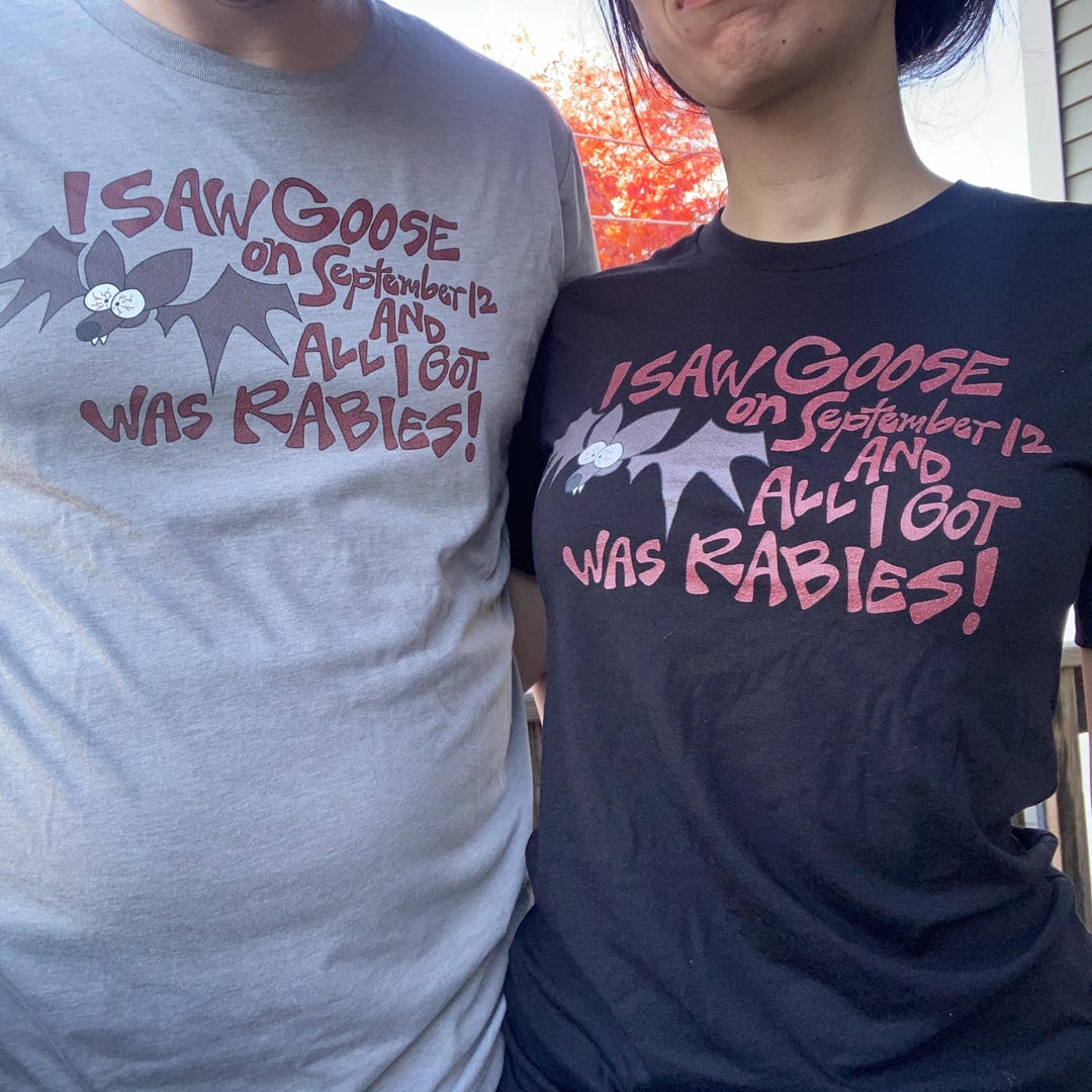 Goose the Band Chicago Rabies Bat Tshirt Womens Mens Unisex Black Gray ...