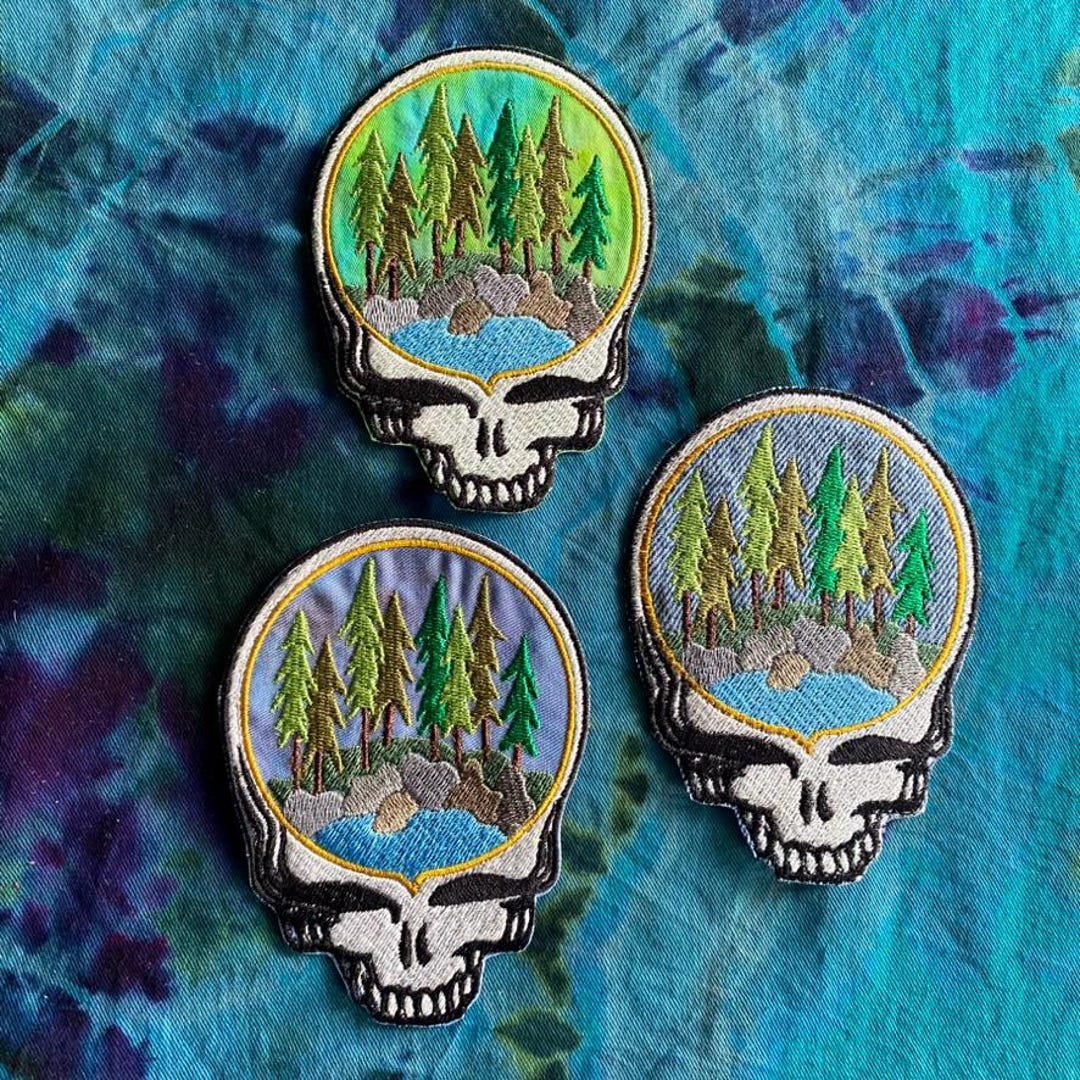 Dead Stealie Nature Patch Trees Forest Lake Life Embroidered Patch - Etsy