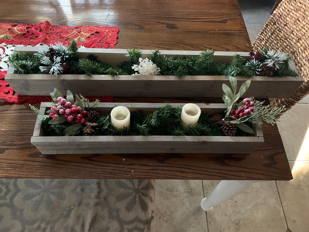 Wood Center Piece Box - Etsy