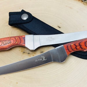 Personalized Fillet Knife and Sheath: Engraved Gift for Fishermen - Etsy
