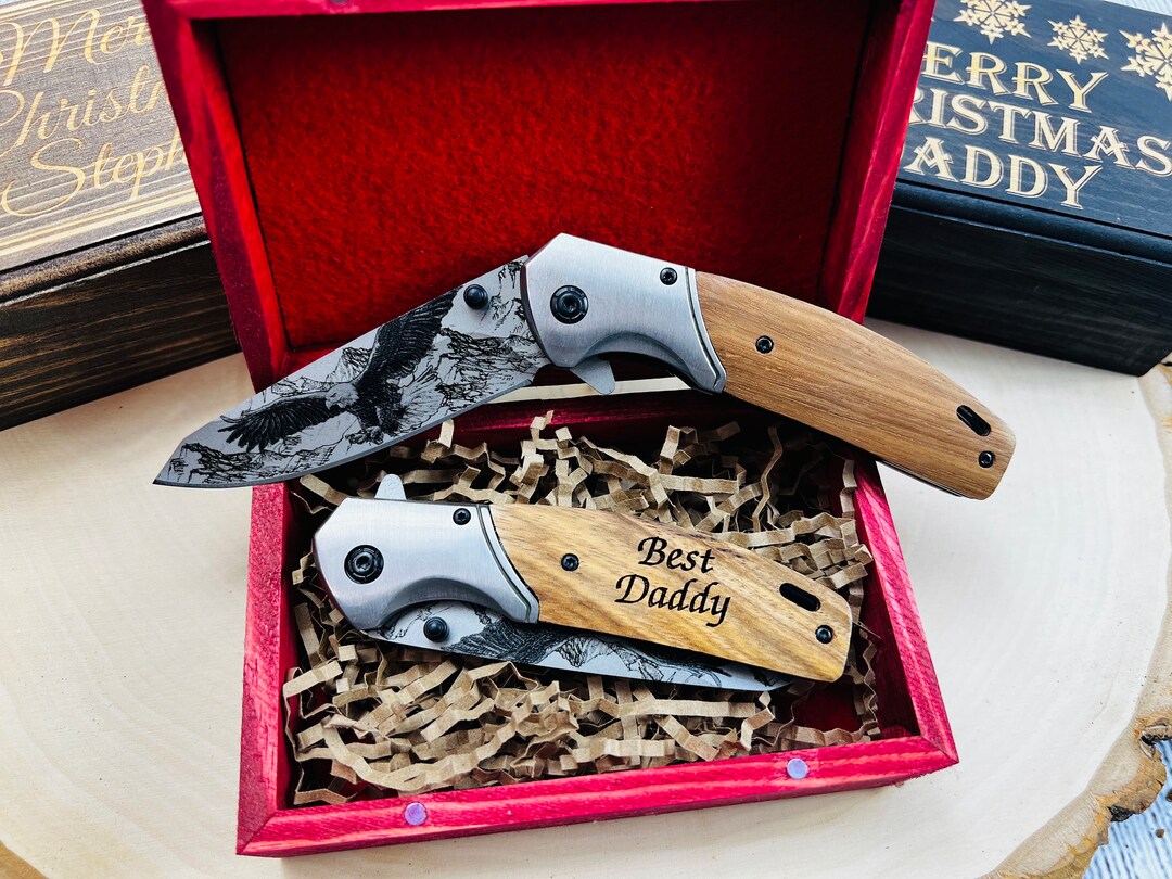 Cool Bald Eagle Christmas Gift Idea, Husband Boyfriend Patriotic Knife ...