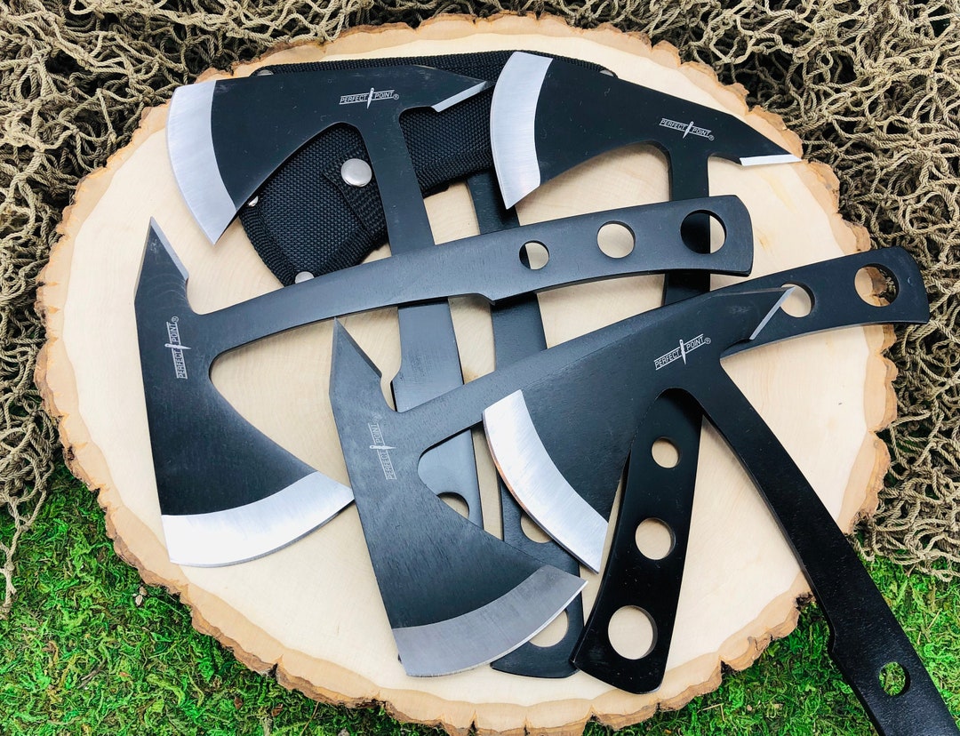 Personalized Throwing Axe Set: Stainless Steel Hatchets, Groomsmen Gift ...