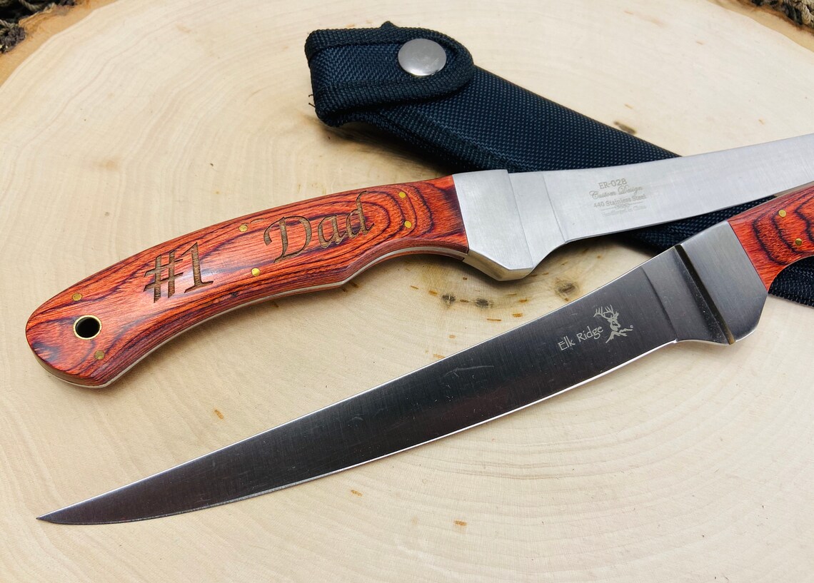 Personalized Fillet Knife and Sheath: Engraved Gift for Fishermen - Etsy