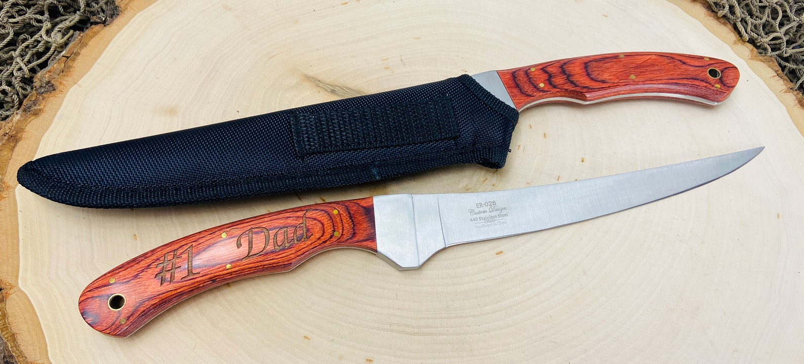 Personalized Fillet Knife and Sheath: Engraved Gift for Fishermen - Etsy