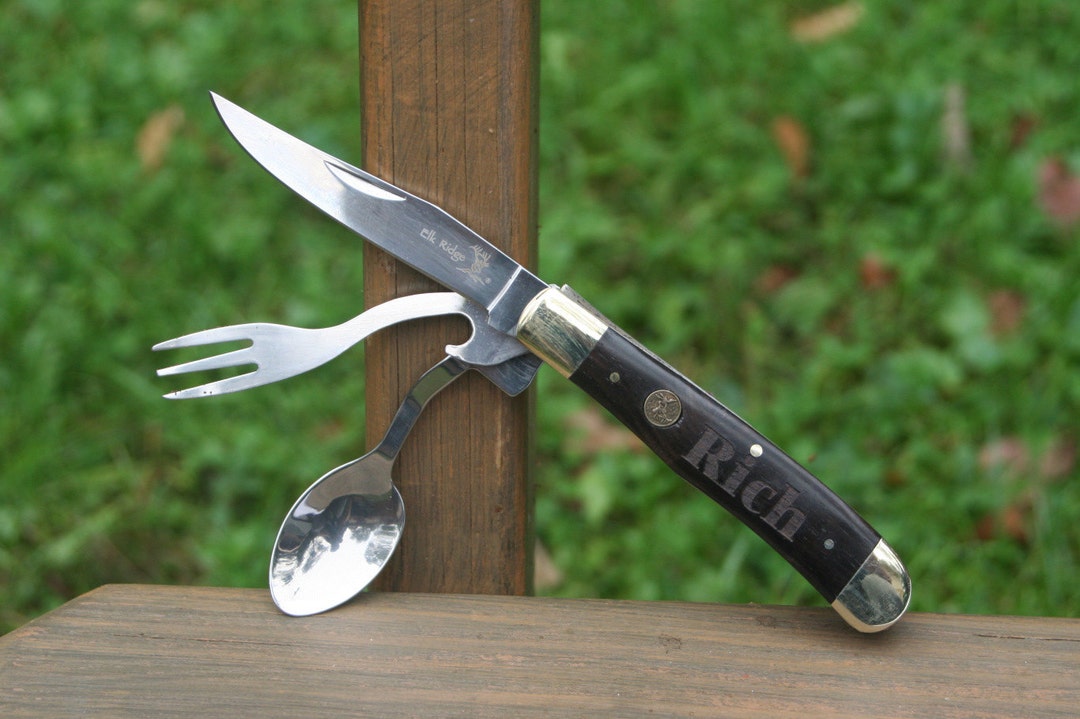 Engraved Hobo Knife: Personalized Multi Tool With Fork, Spoon & Bottle ...