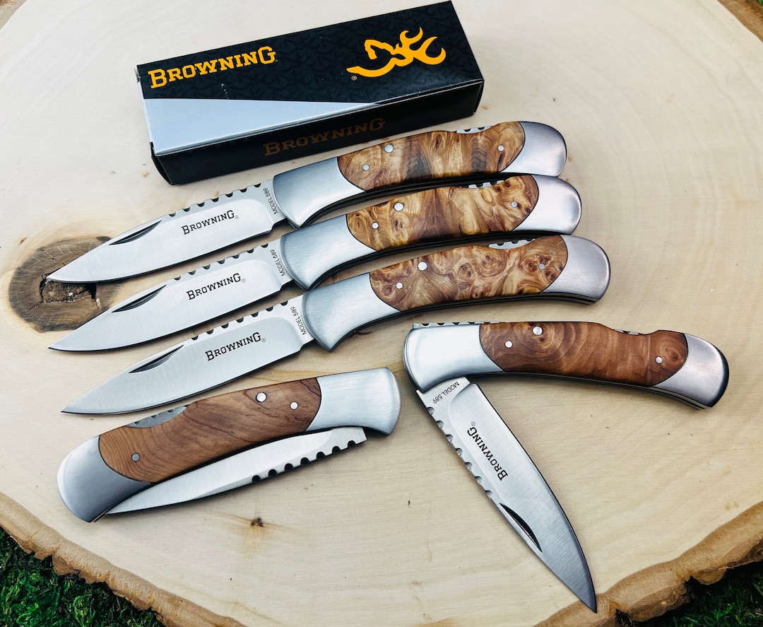 Set of FOUR Custom Engraved Browning Pocket Knives: Groomsmen Gift - Etsy