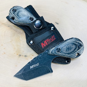 Engraved Mini Fixed Blade Knife With Sheath, Xmas Stocking Stuffer ...