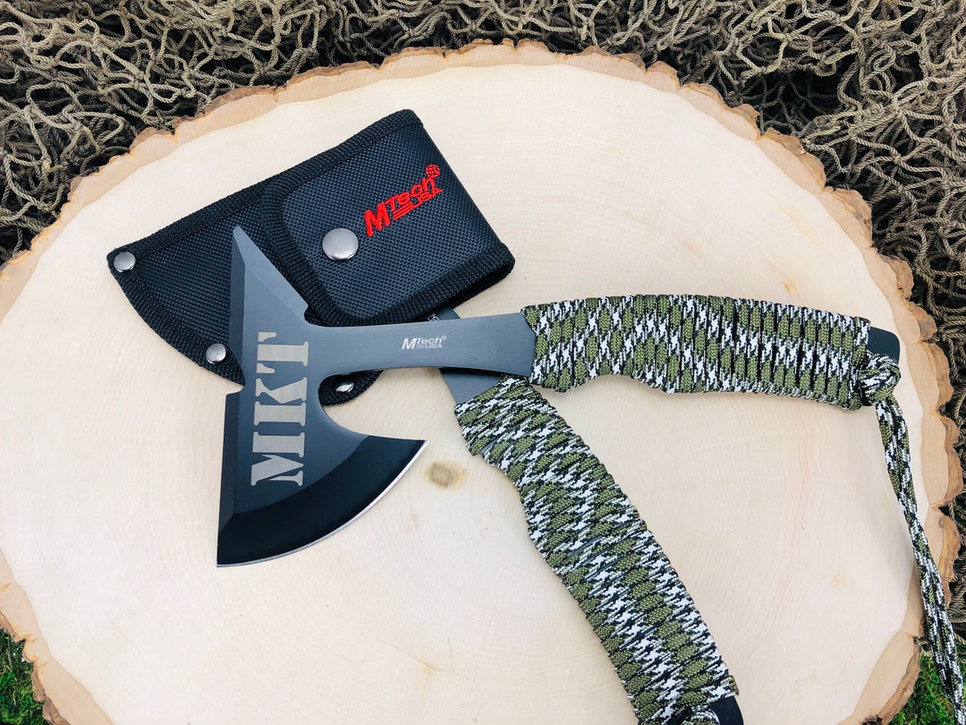 Engraved Mini Hatchet Set: Camo Cord Handle, Personalized Axe Gift - Etsy