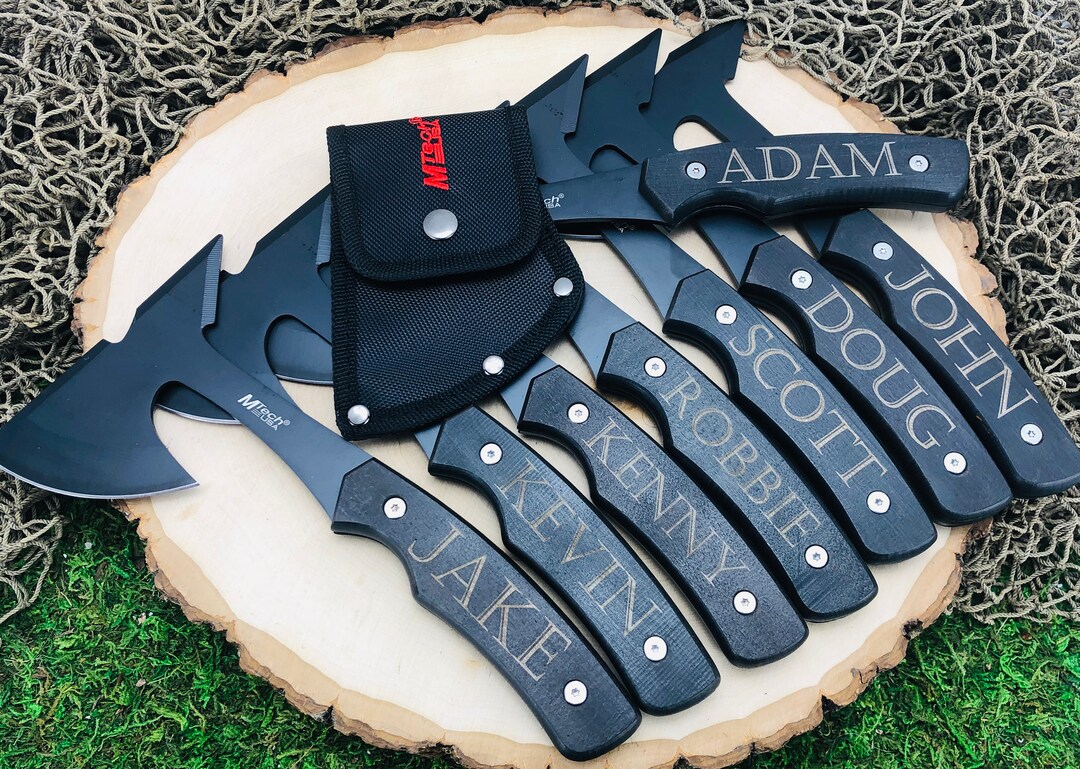 Personalized Hatchet Set of 6: Engraved Groomsman Gift Axes - Etsy