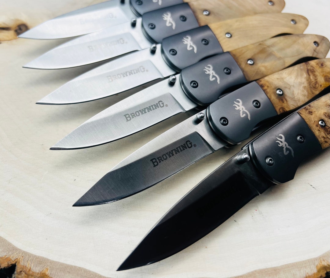 Set of FIVE Browning Folding Knives: Engraved Groomsmen Gifts - Etsy