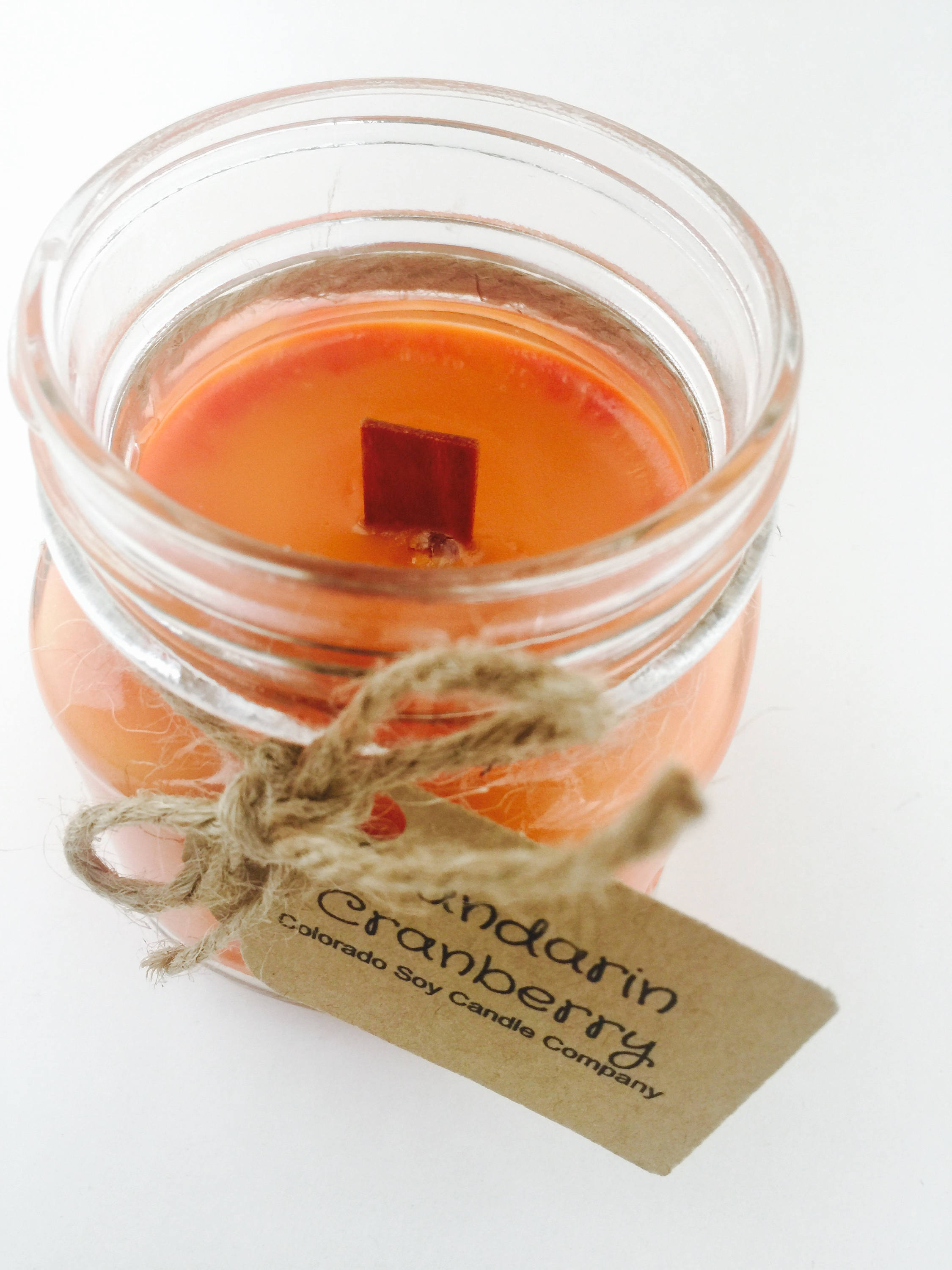 MANDARIN CRANBERRY Crackle Candle. Wood Wick Candle. Soy - Etsy