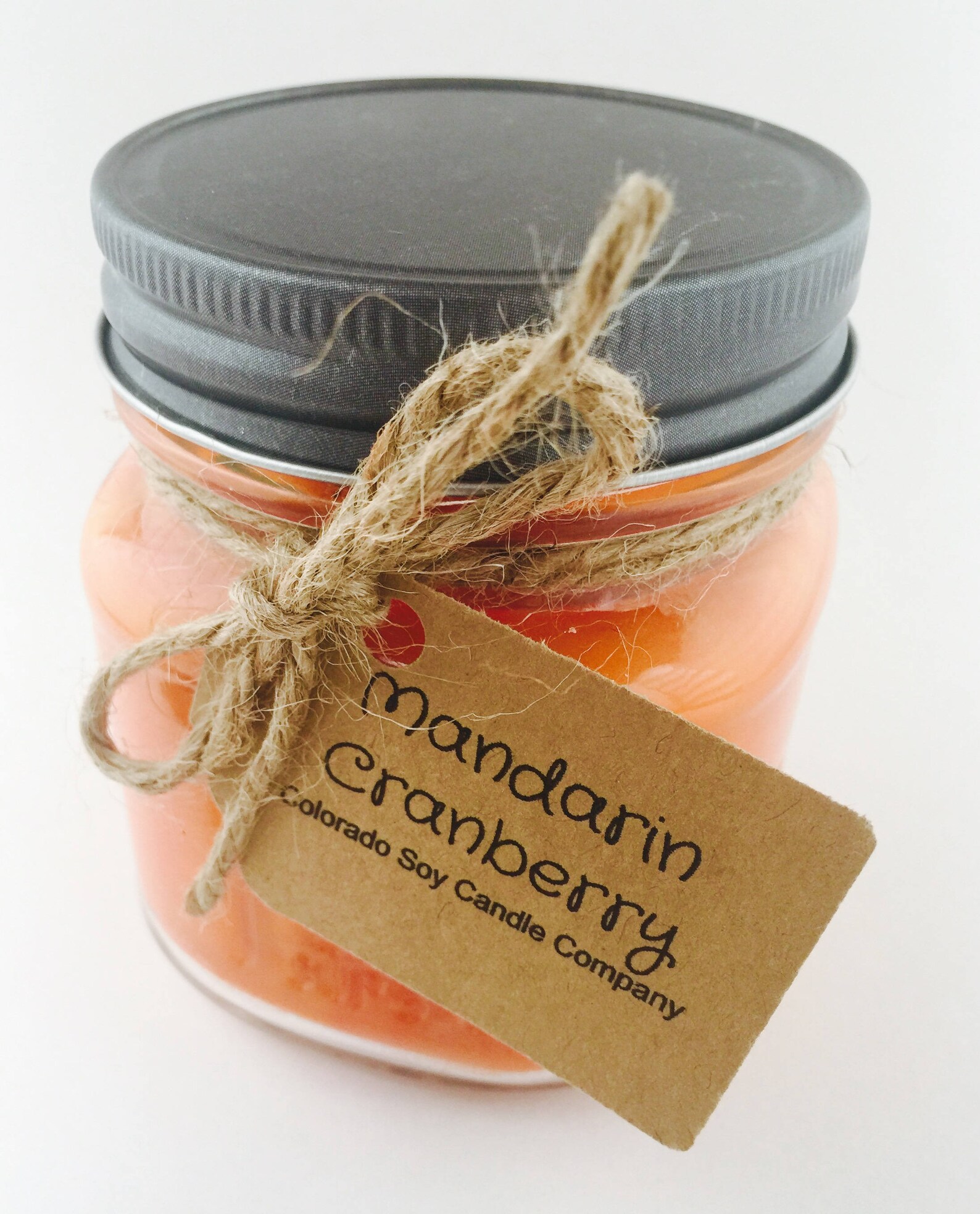 MANDARIN CRANBERRY Crackle Candle. Wood Wick Candle. Soy | Etsy