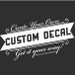 Custom Decal - Etsy