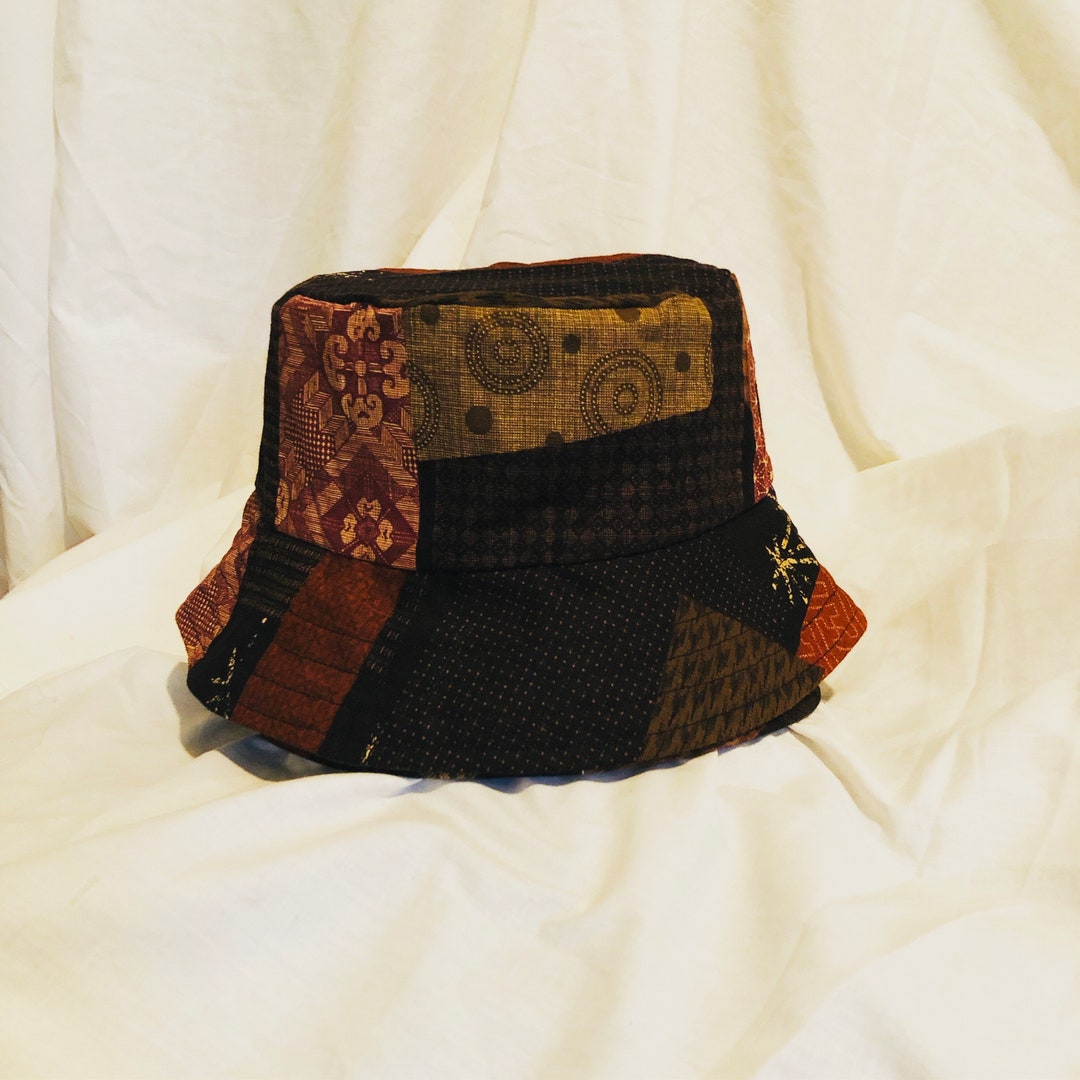 Japanse Patchwork Reversible Bucket Hat - Etsy
