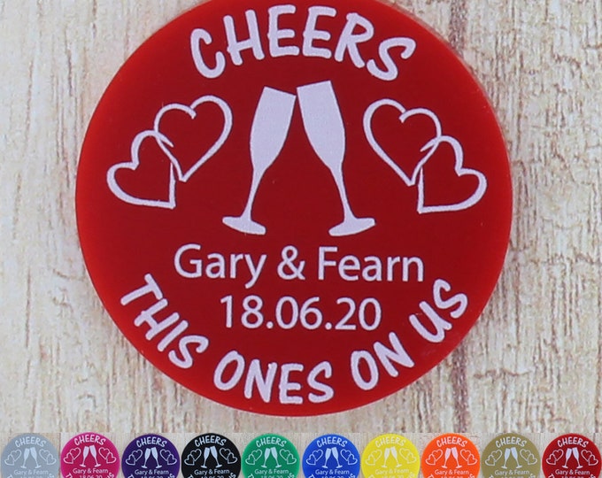Personalised Drink Tokens Wedding Favours Guest Free Bar Drinks Drink ...
