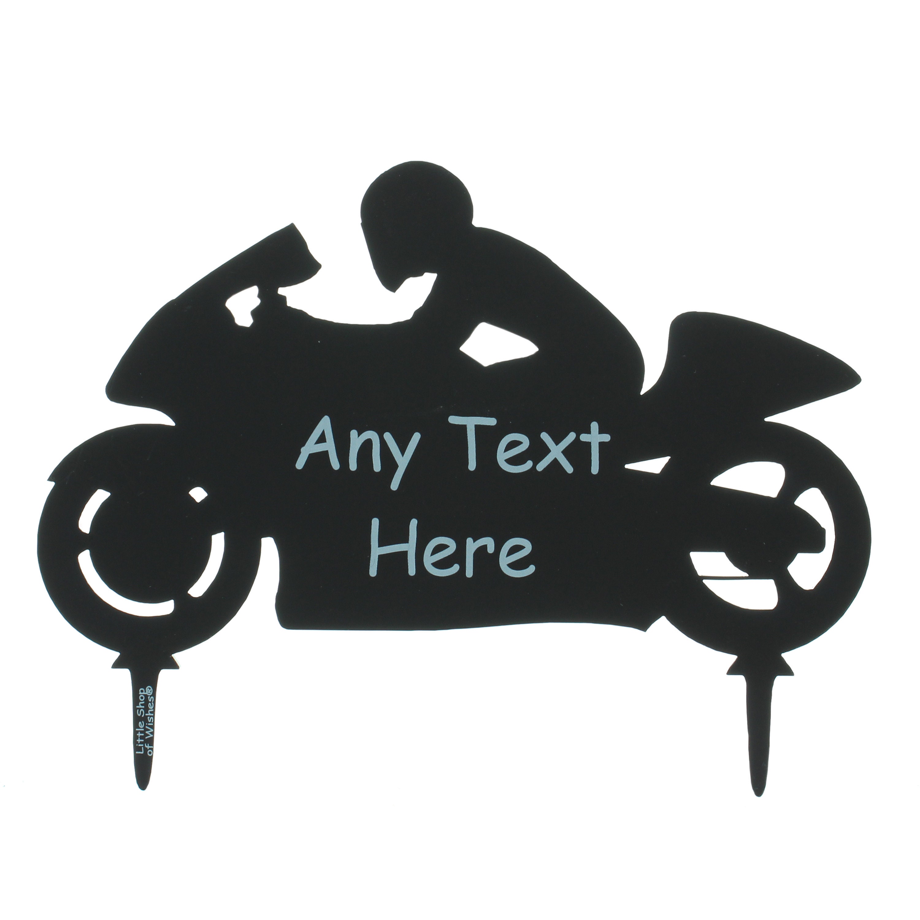 Personalised Motorbike Cake Topper Cake Topper Motor Bike with Name ...