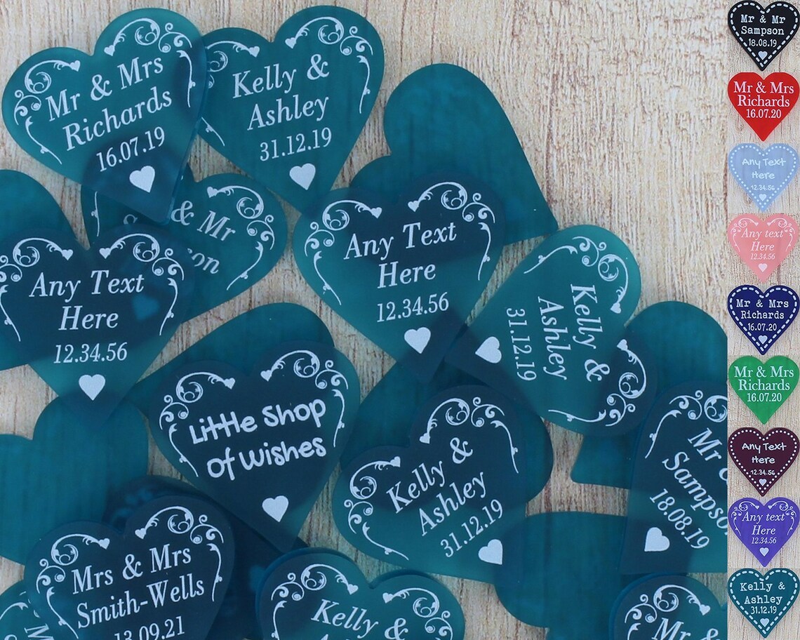 Wedding Favours Party Table Decorations Personalised 3cm - Etsy