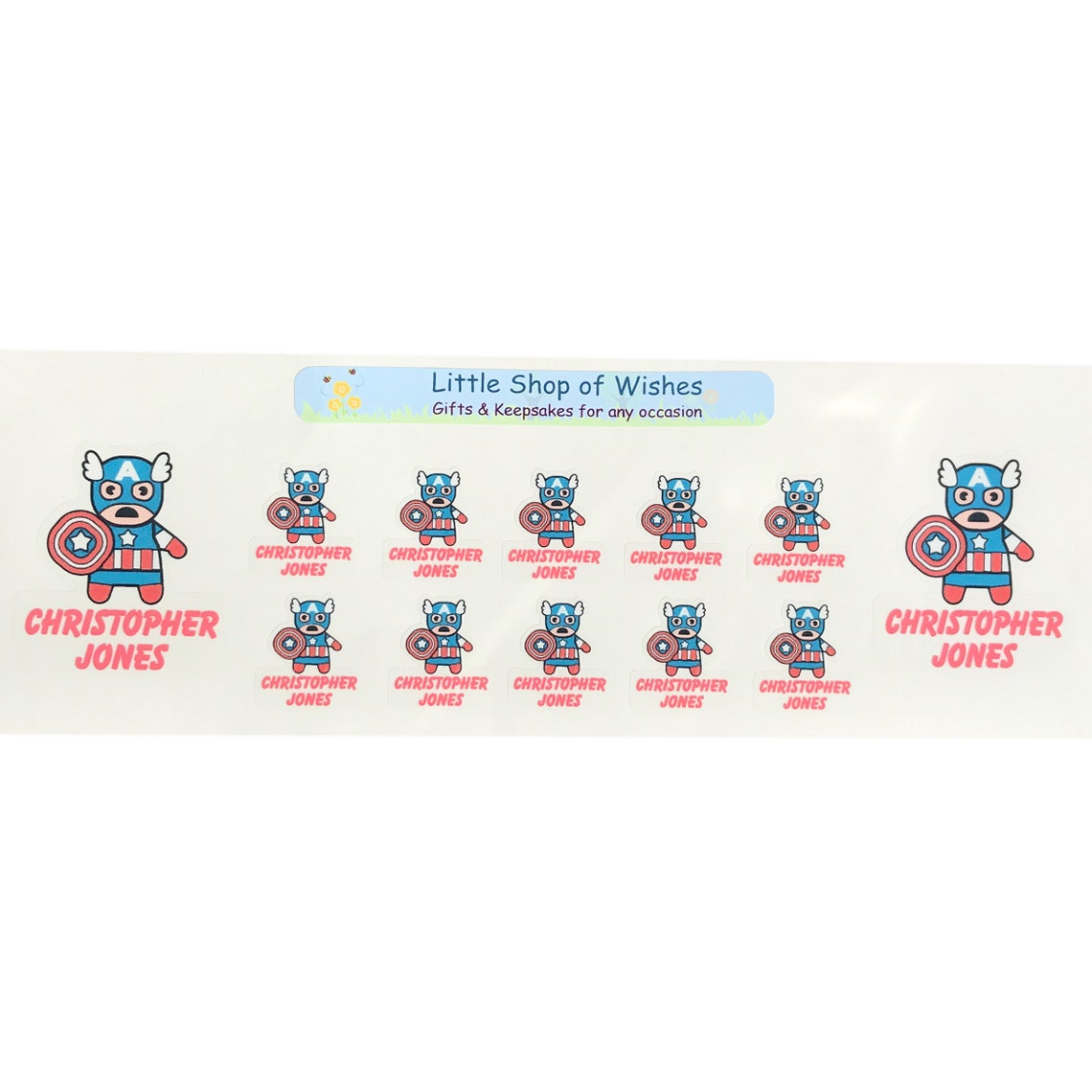 Personalised Boys Superhero Stickers Superheroes Vinyl Name - Etsy UK