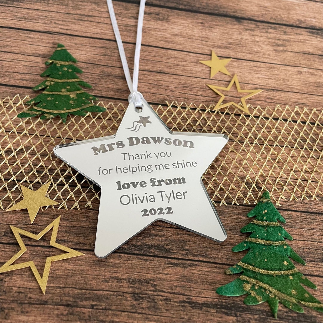 Cadeaux denseignants personnalisés Merci de maider à briller 2023 ...
